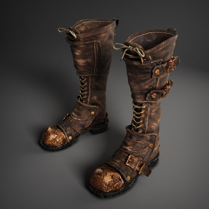 3d boots games model