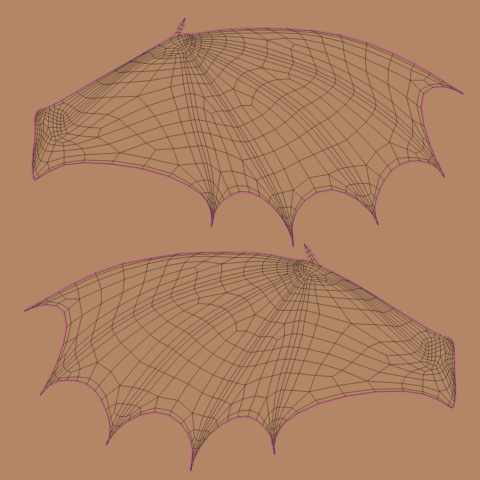 green closed dragon wings c4d