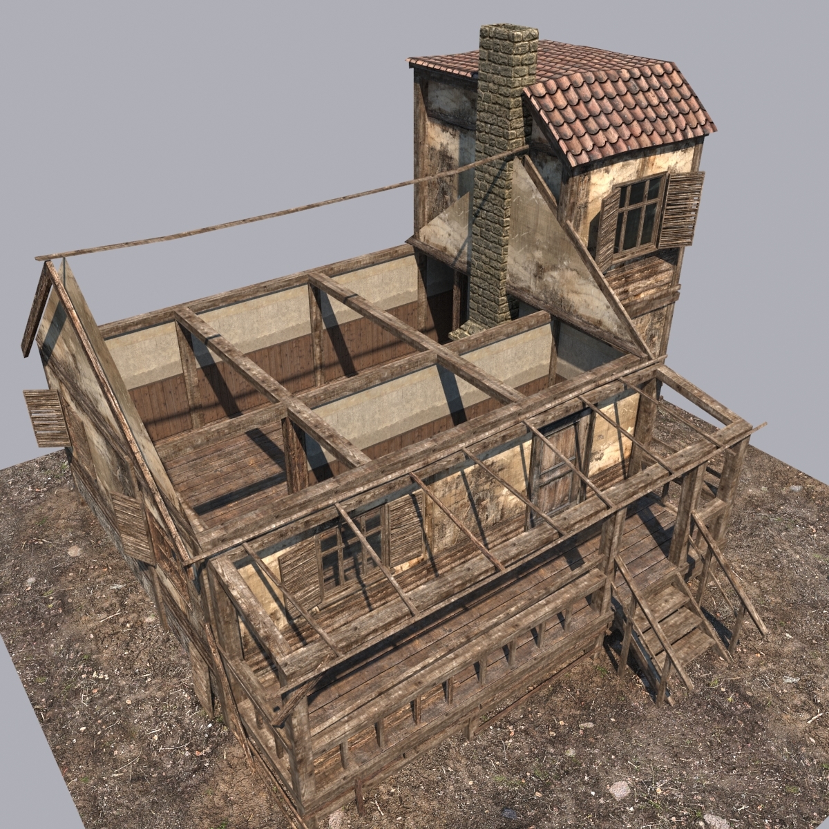 old house 3d max