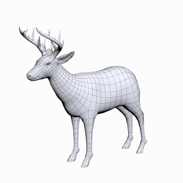 3d model african animals base mesh