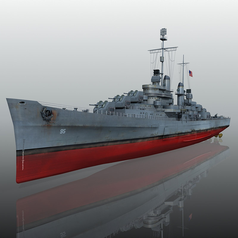 uss oakland cl-95 cl 3d max