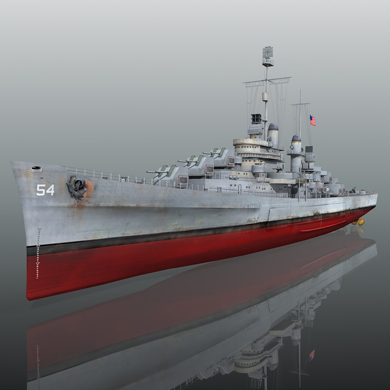 3d model uss san juan cl-54 3d model uss san juan cl-54
