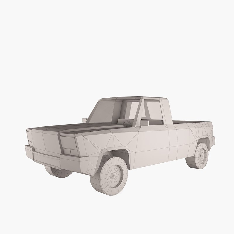 simple pickup truck 3d model