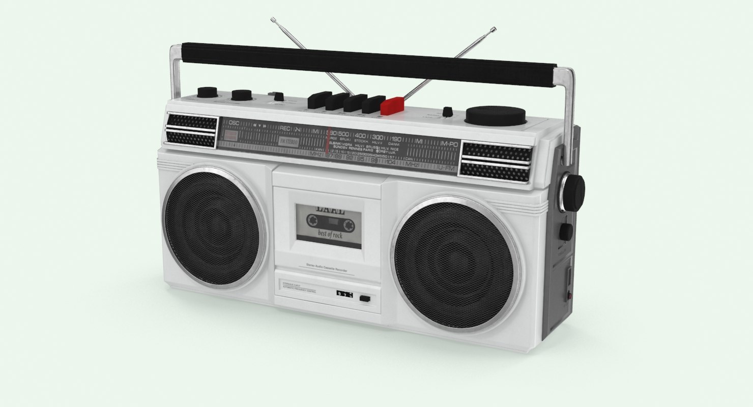 3d boombox boom box model