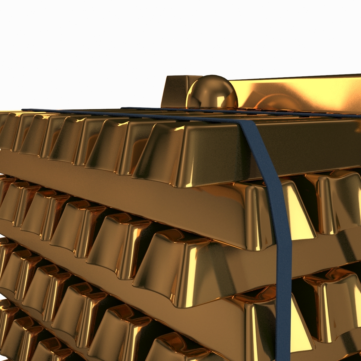 gold blocks 3d model