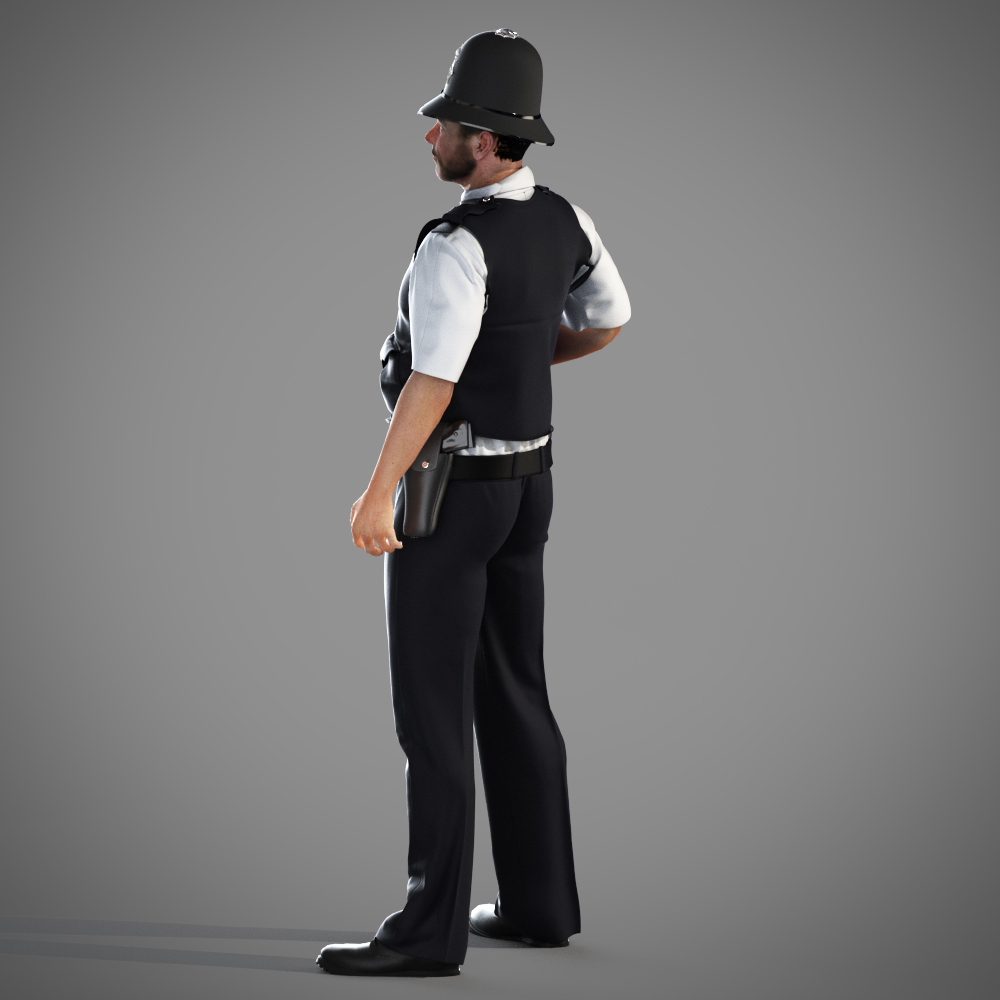 3d model metropolitan police officer