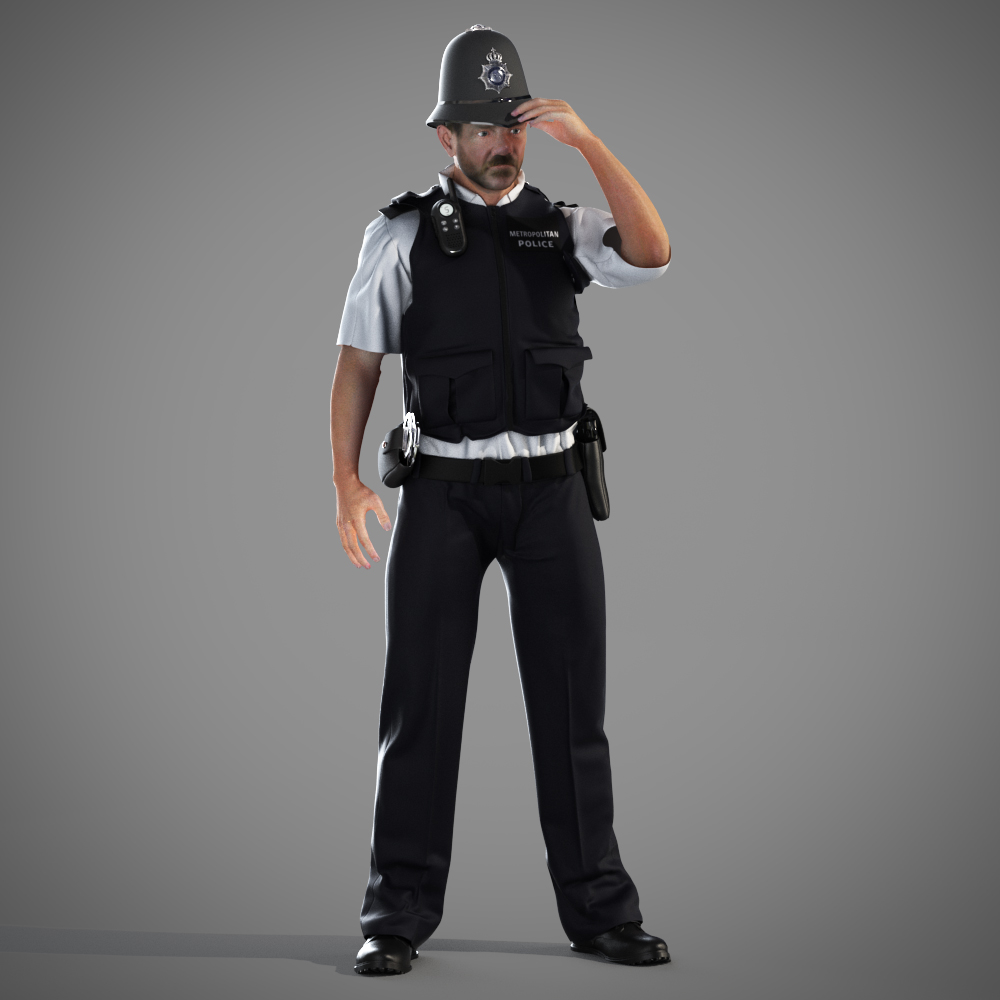 3d model metropolitan police officer