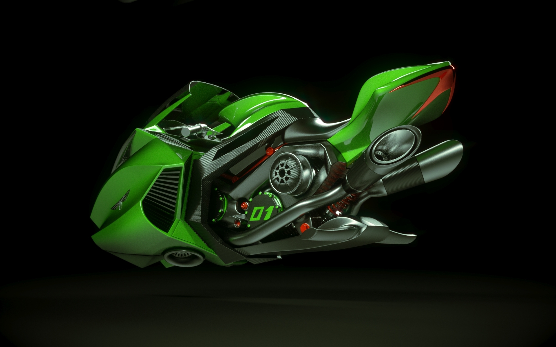 3d Hover Bike Model