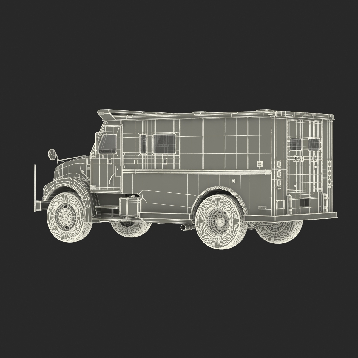 bank armored car rigged 3d model