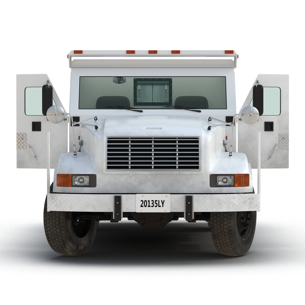 bank armored car rigged 3d model