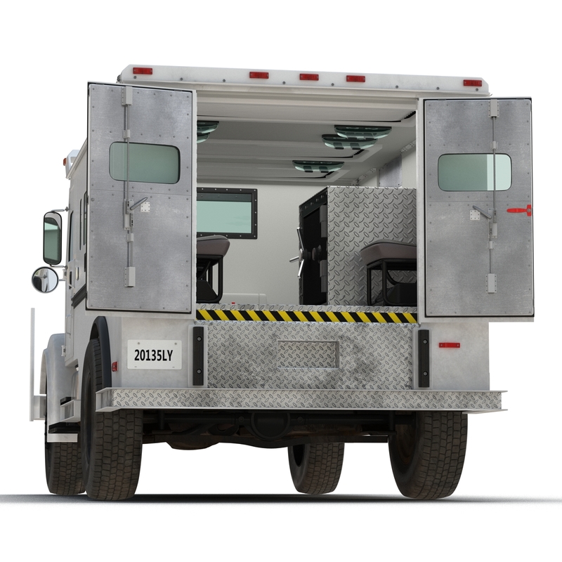 bank armored car rigged 3d model