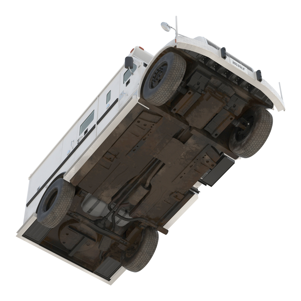 bank armored car rigged 3d model