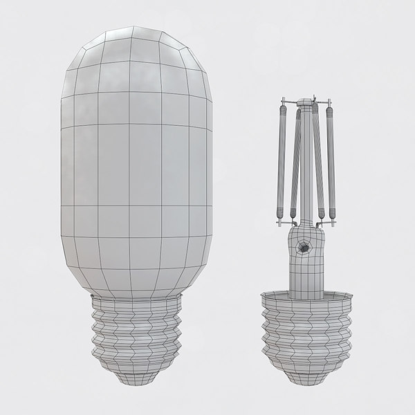 3d 12 led filament bulbs model