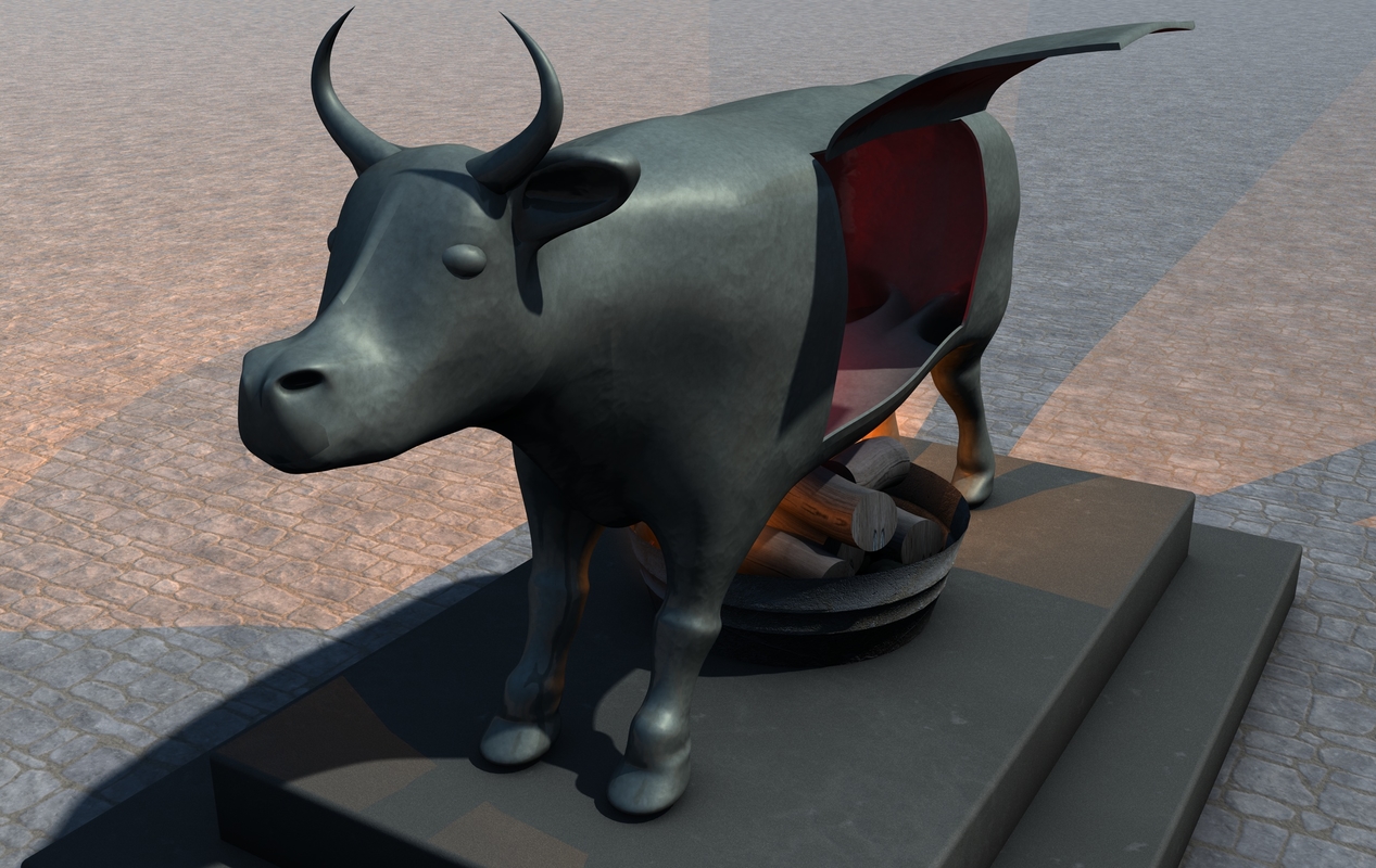 3d brazen bull torture device model