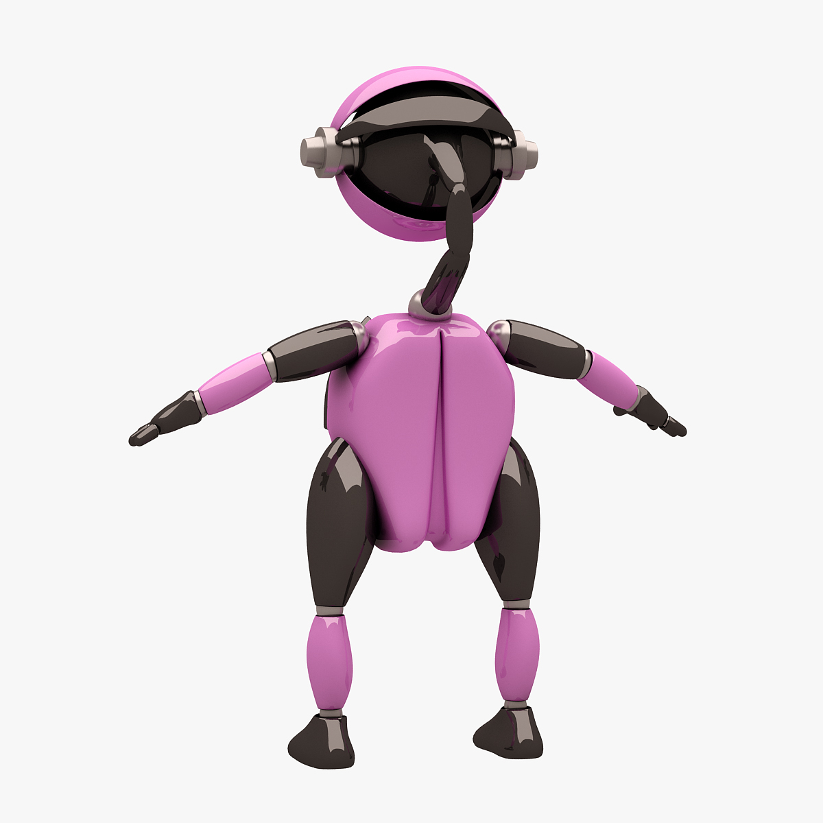 robot rigged t-pose max