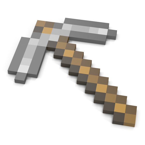 3d minecraft pickaxe model