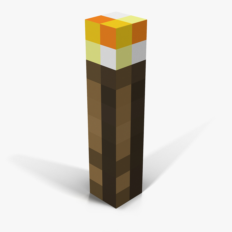 minecraft torch 3d model