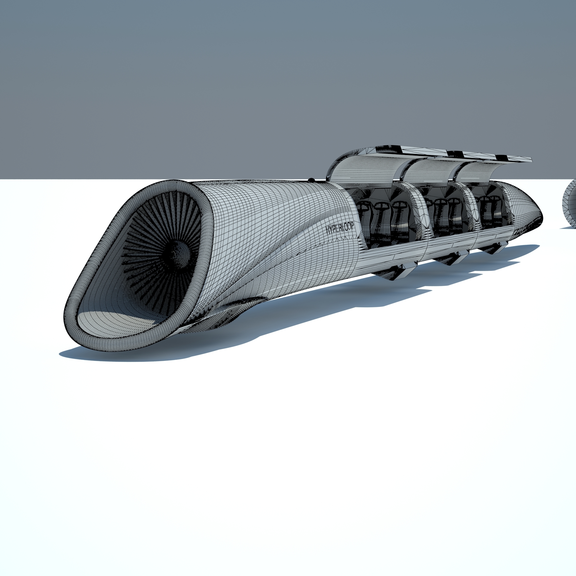 hyperloop elon musk 3d model