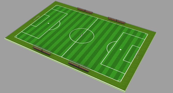 3d football field soccer