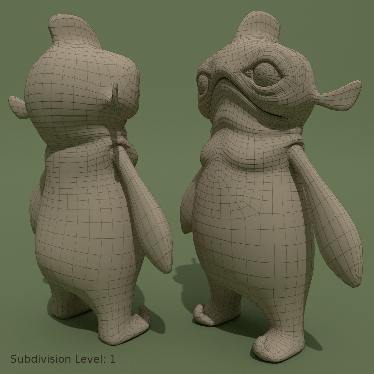3D модель Мультяшный монстр (С) - TurboSquid 1016216