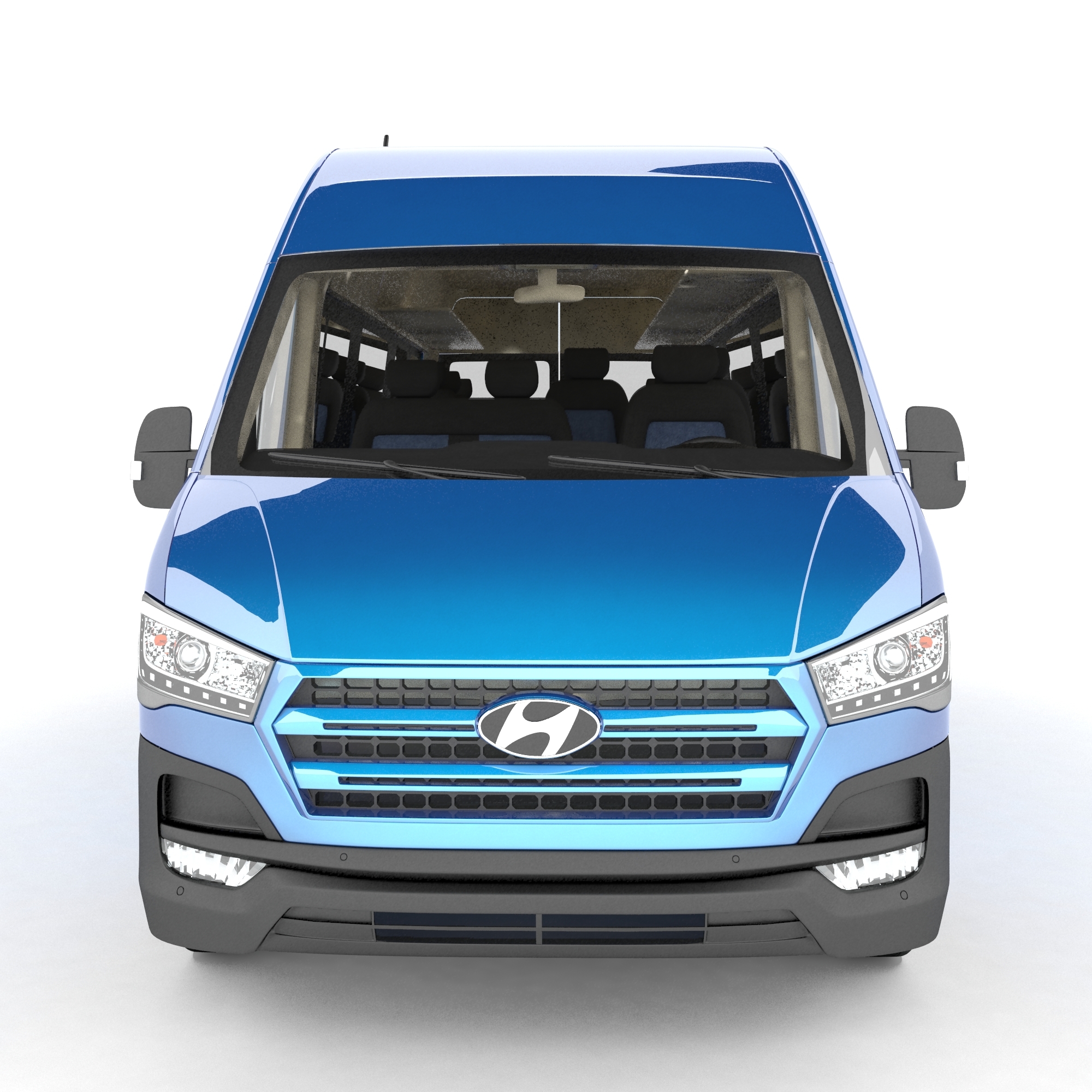 3d model hyundai h350 bus