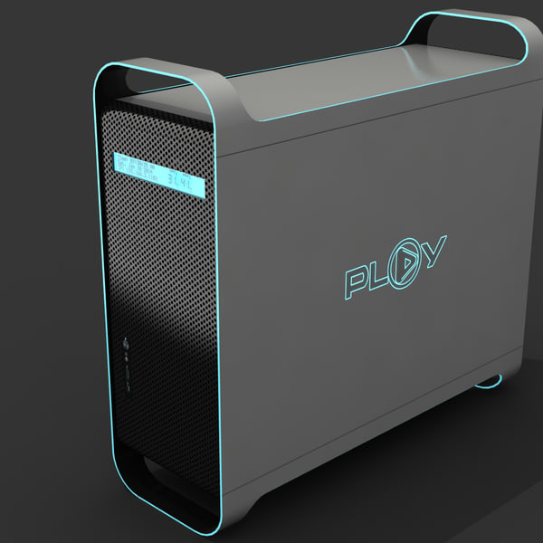 3d neon computer case