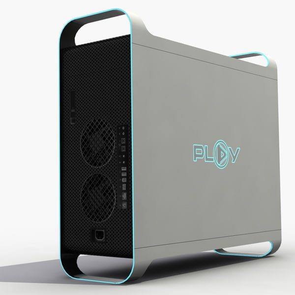 3d neon computer case