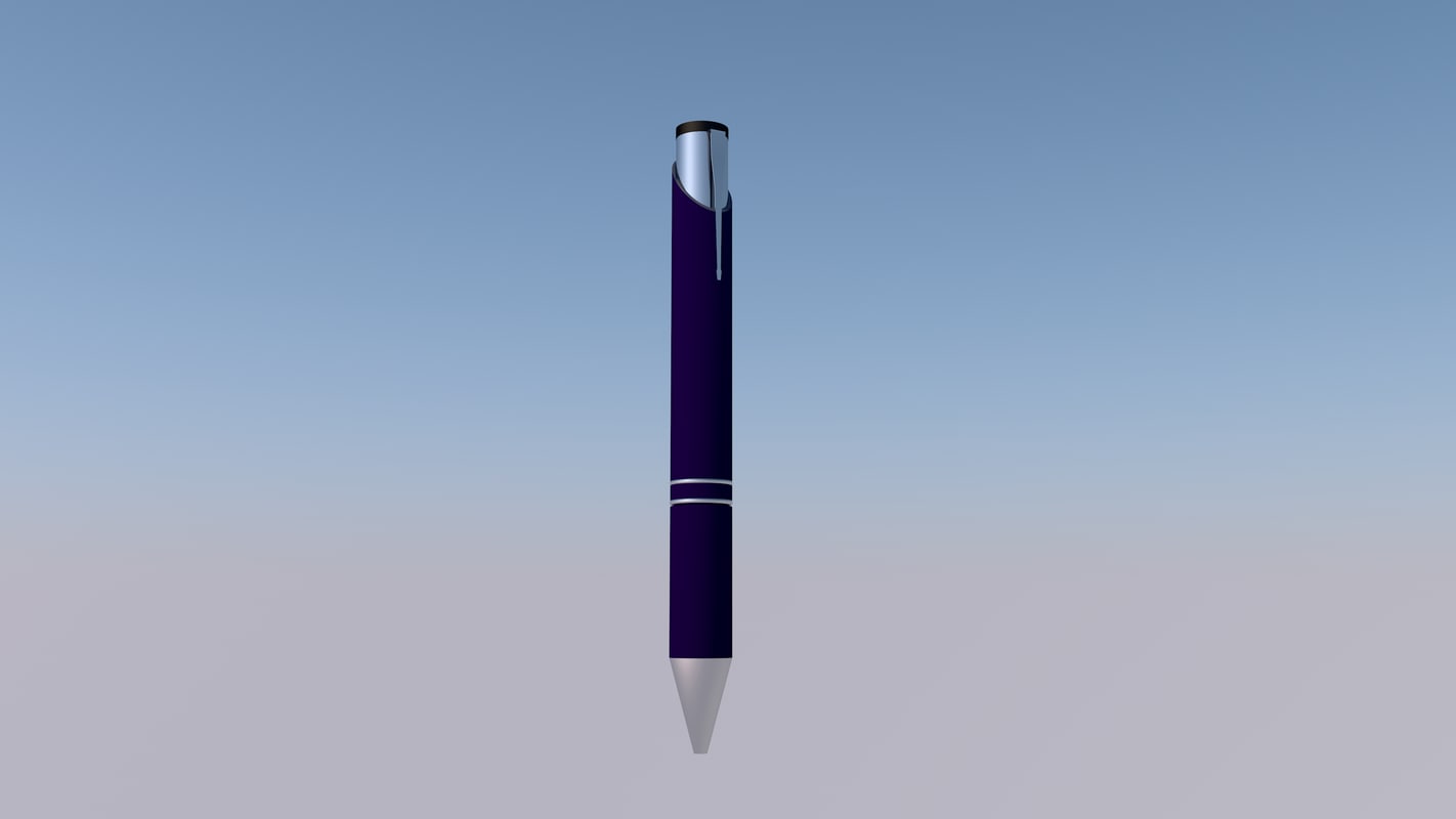 classic ball pen 3d obj