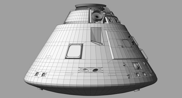 reentry apollo command module 3d model