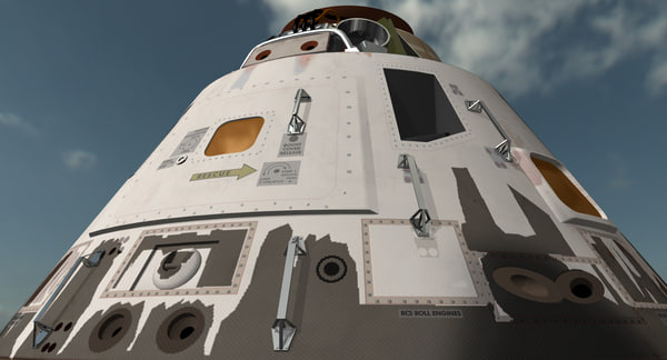 reentry apollo command module 3d model