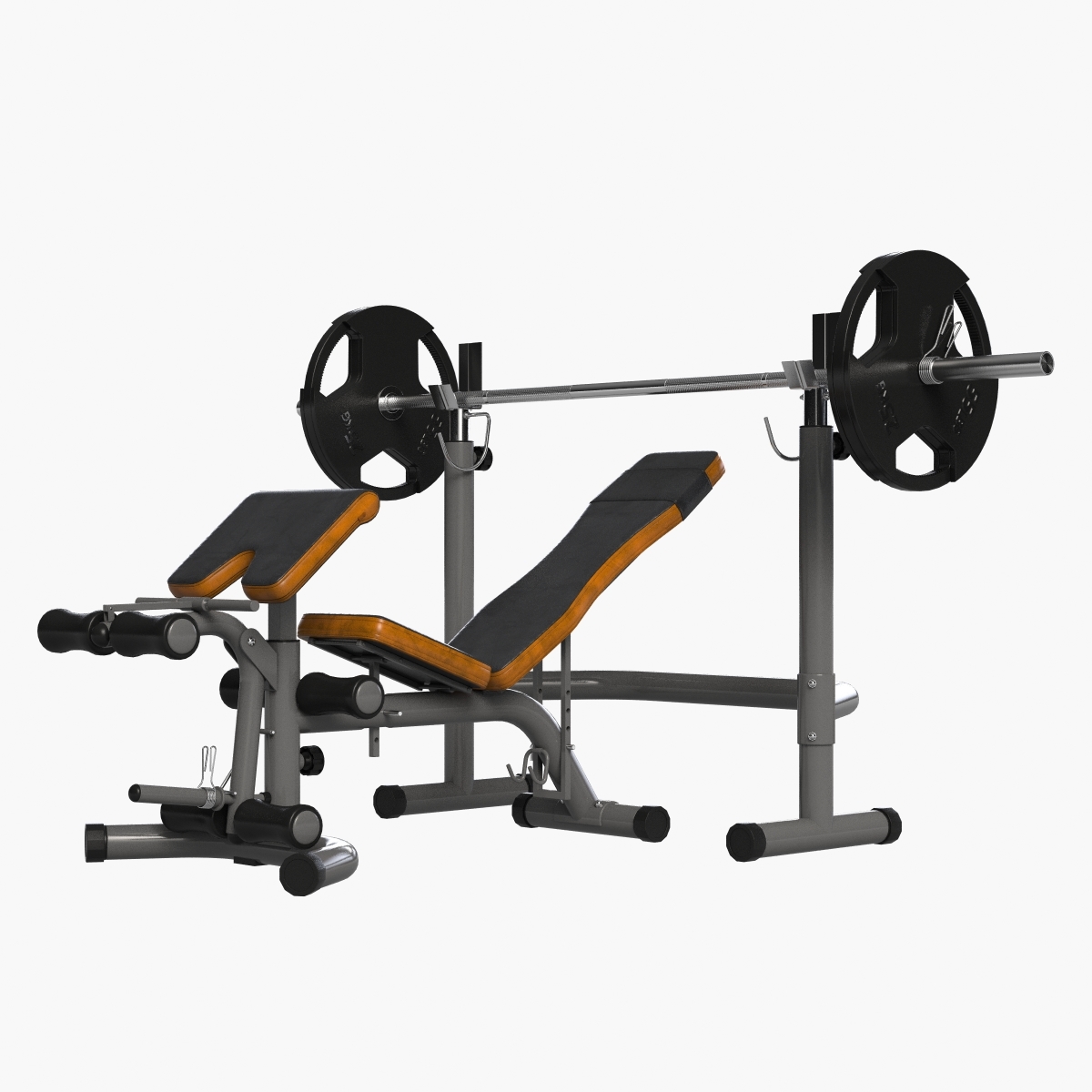 3d model gym equipment bench press