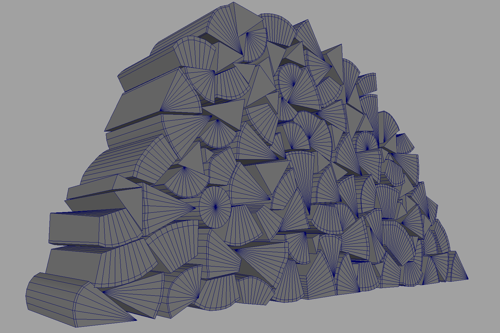 3d model realistic logs