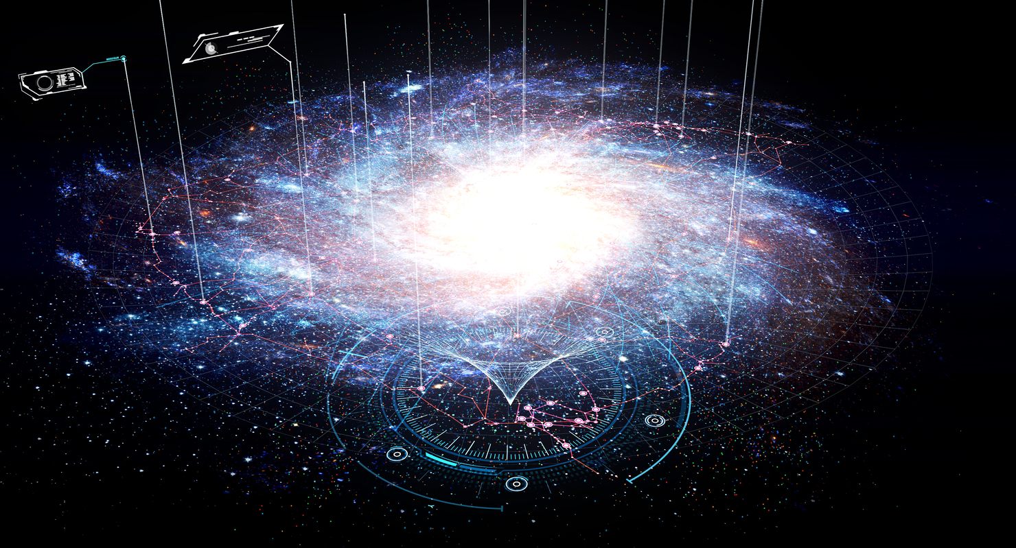 hologram galaxy 3d max