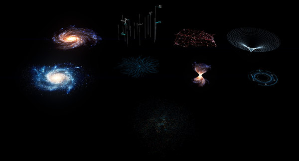 hologram galaxy 3d max