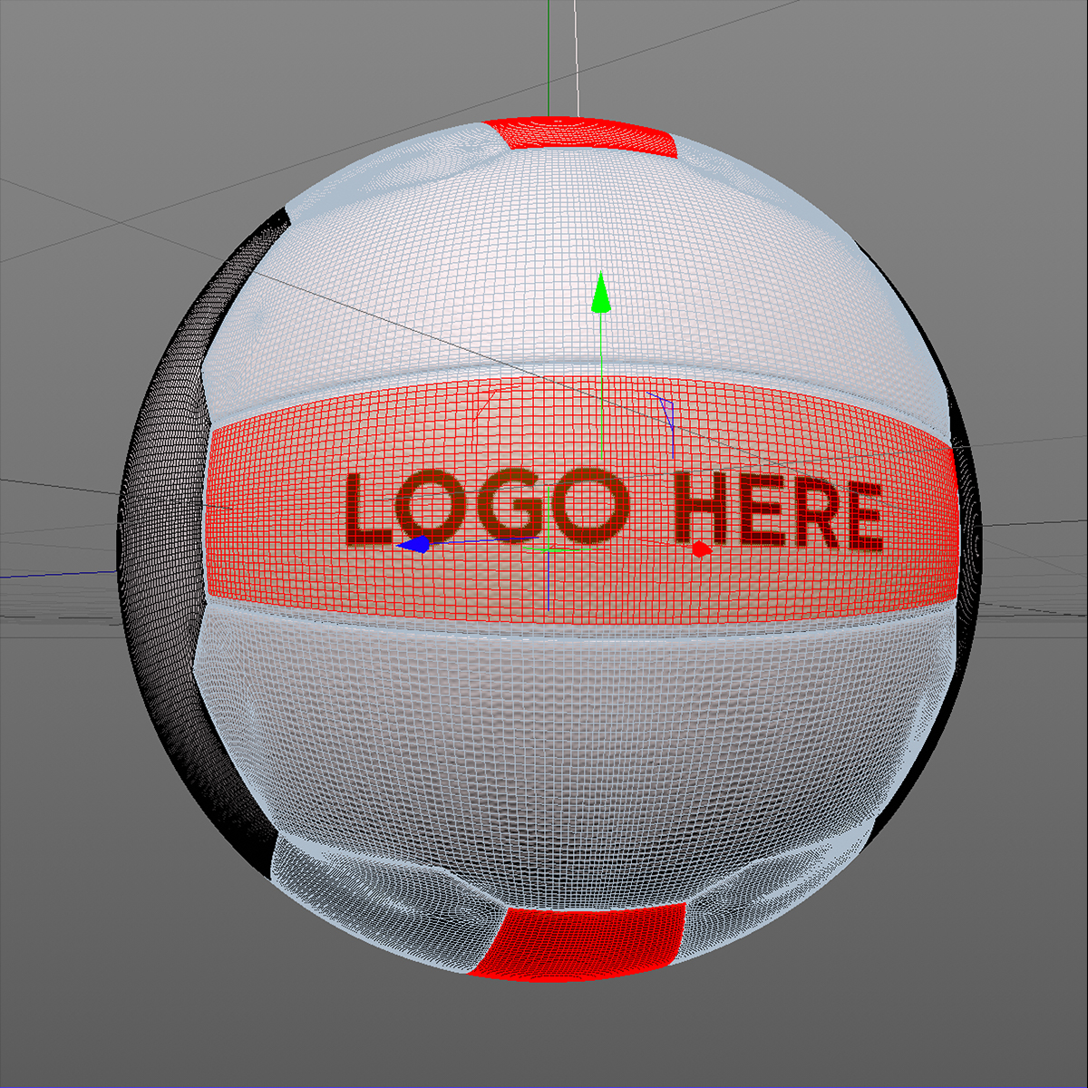 netball ball 3d c4d