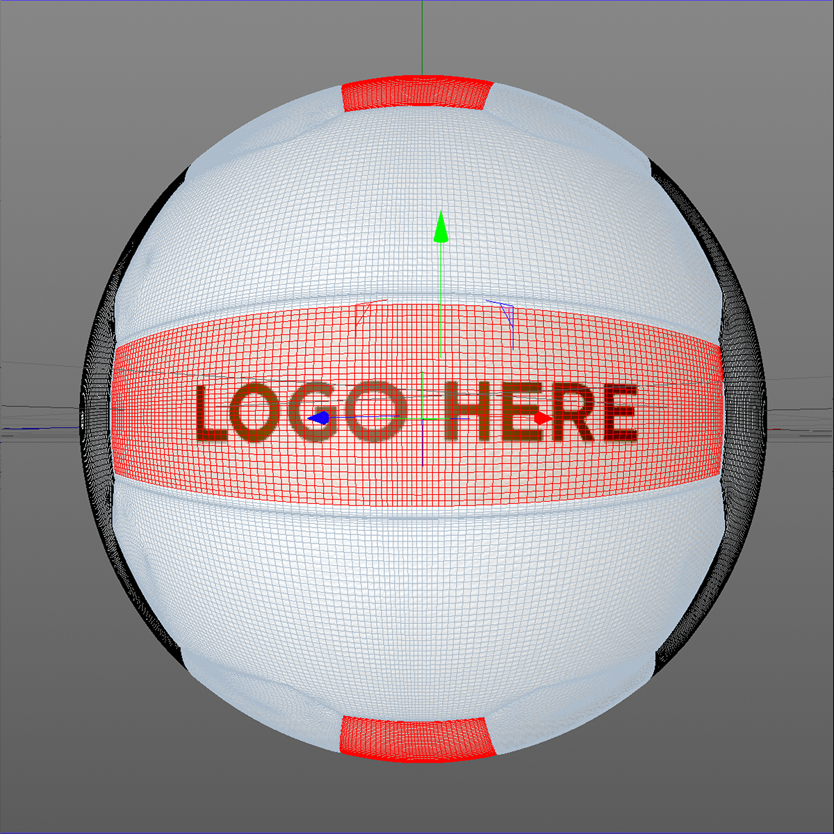 netball ball 3d c4d