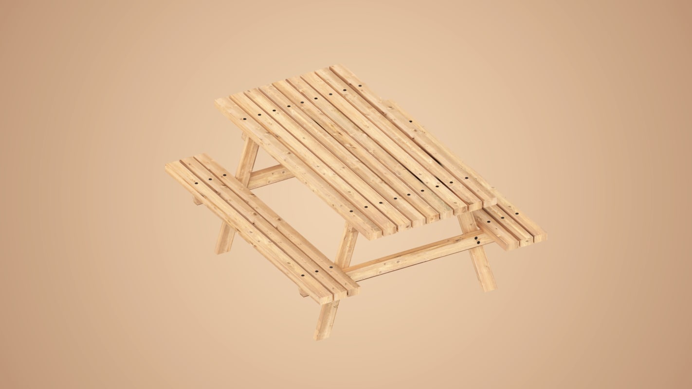 livre Mesa de Piquenique Low Poly Modelo 3D - TurboSquid 1016556