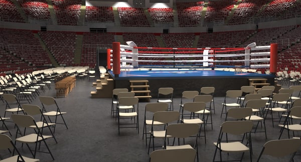 3d model boxing arena