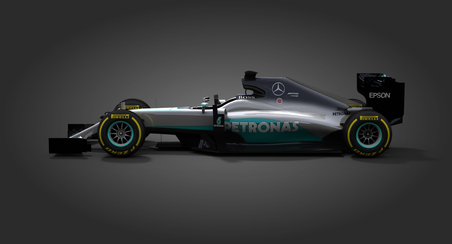3d mercedes f1 w07 hybrid model