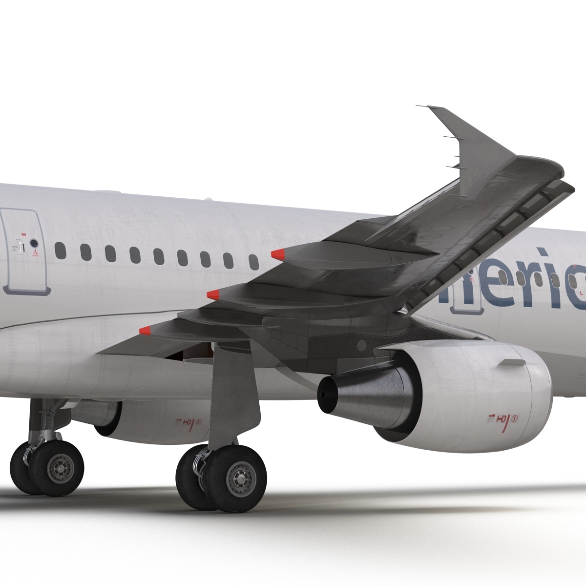 3d model airbus a321 american airlines