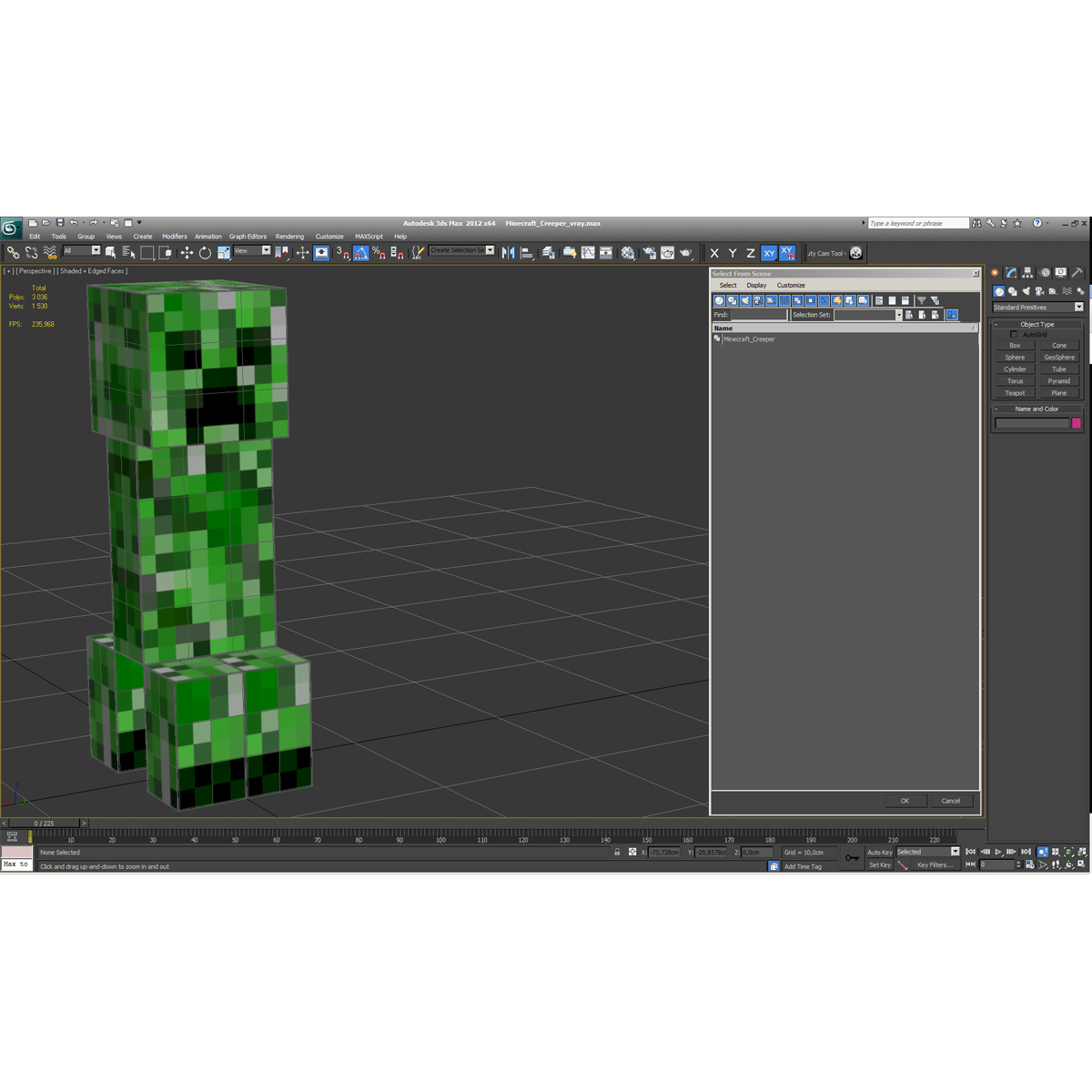3d minecraft creeper