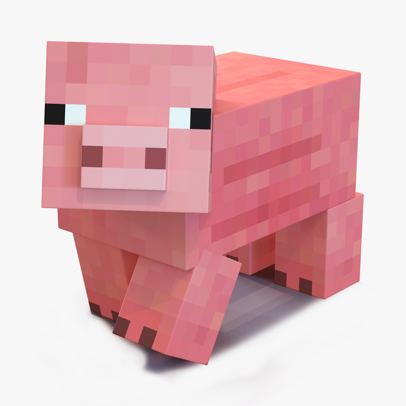 modèle 3D de Minecraft cochon truqué pour Cinema 4D - TurboSquid 1504565