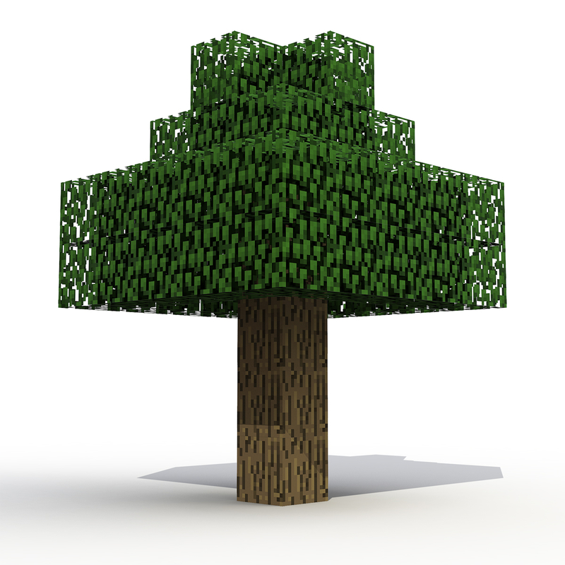 modelo 3d Árbol de minecraft - TurboSquid 1017052