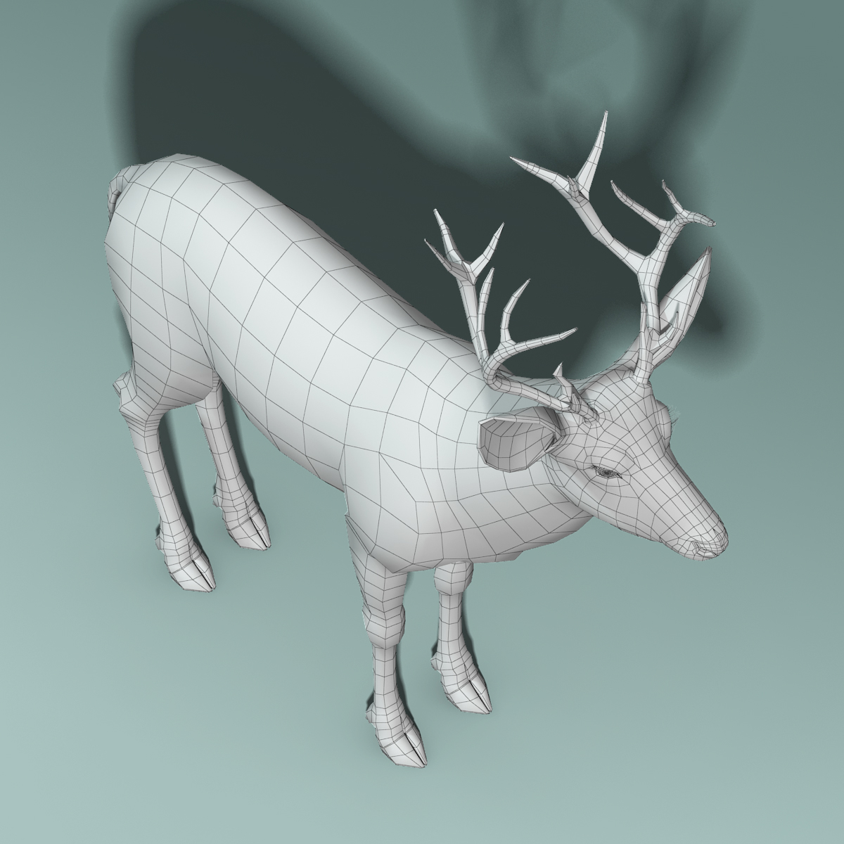 mule deer stag 3d max
