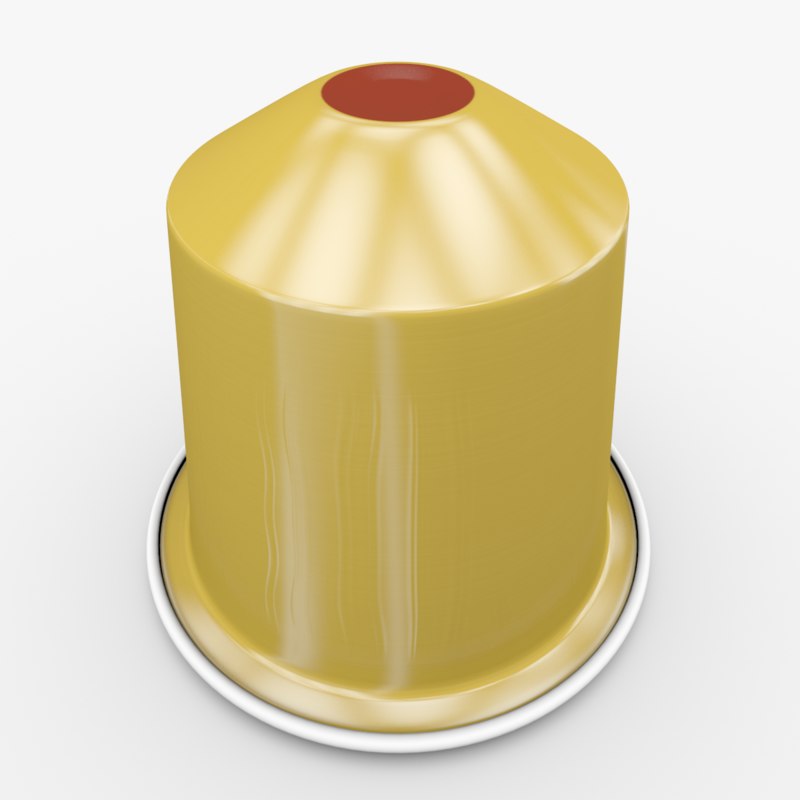 3d model nespresso capsule volluto decaffeinato