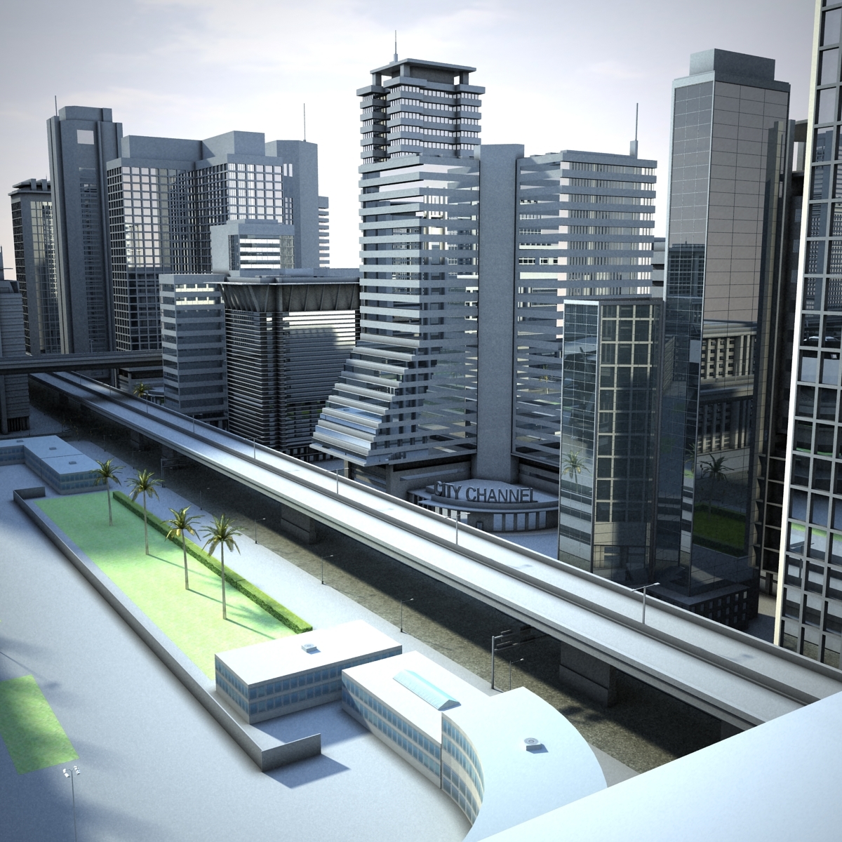 city buildings 3d max