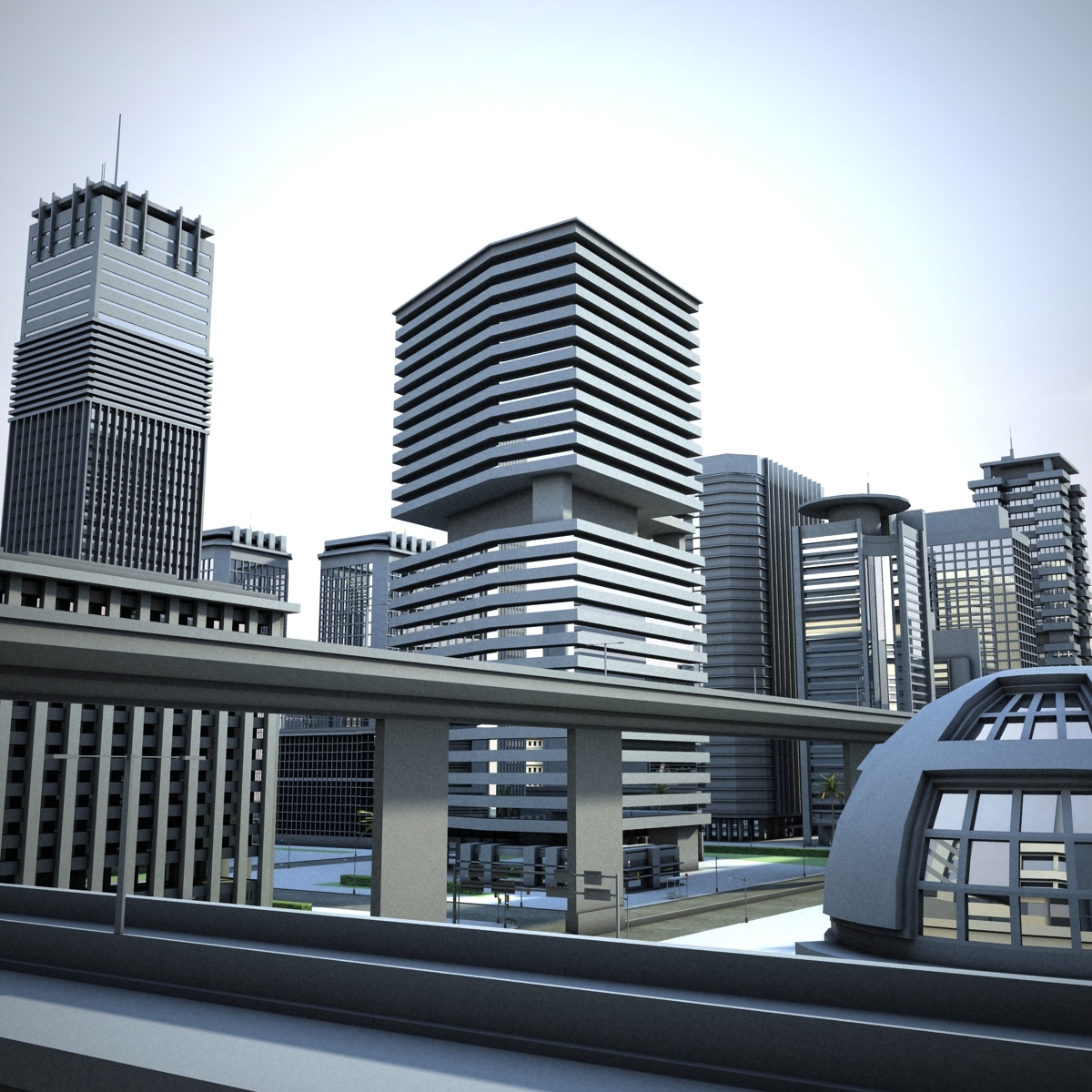 city buildings 3d max