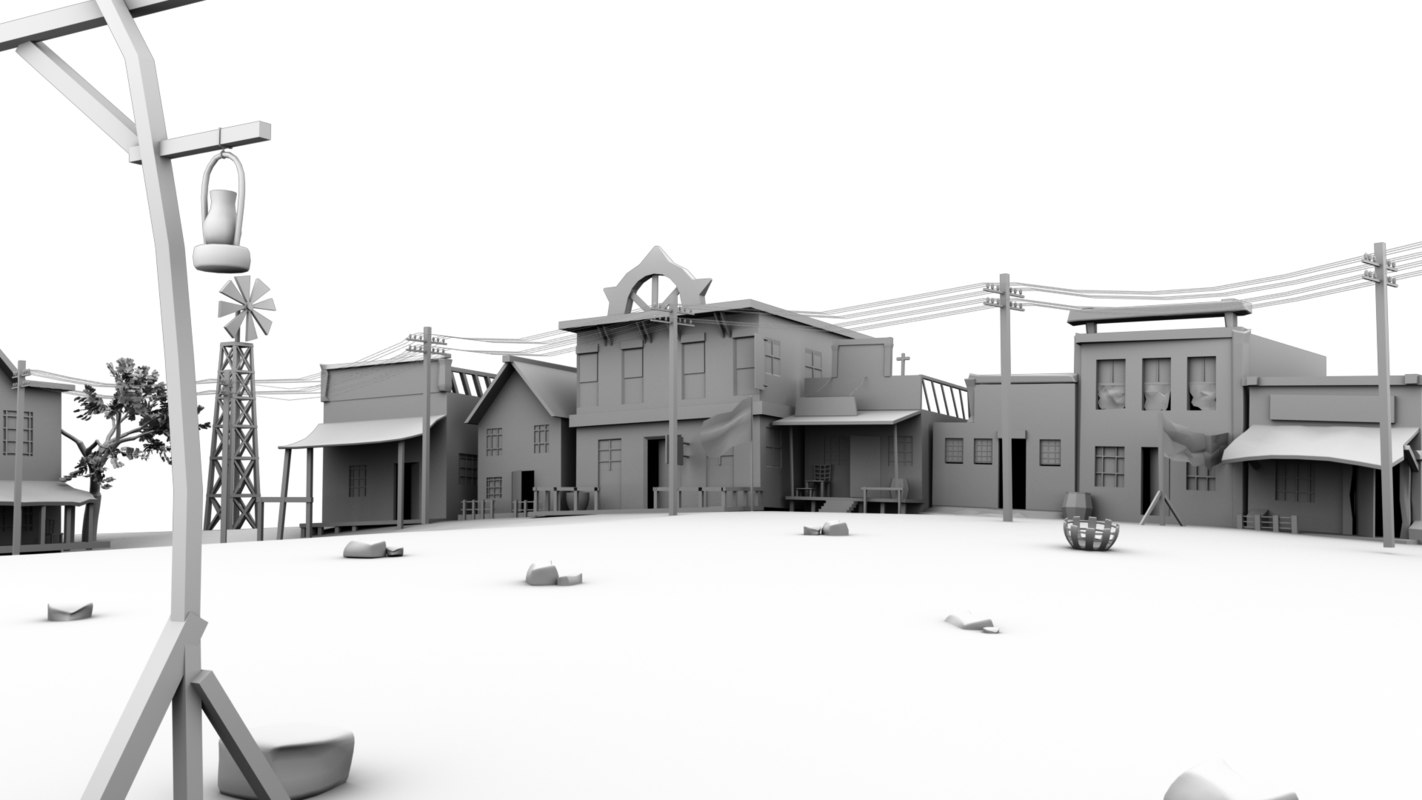 3d model concept village
