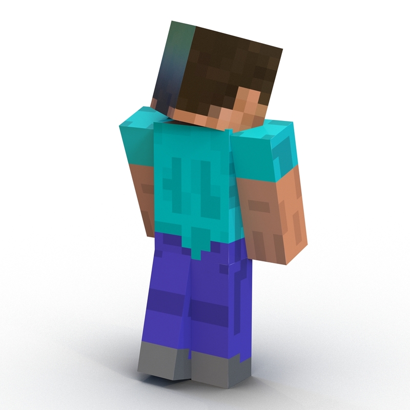 3d max minecraft steve