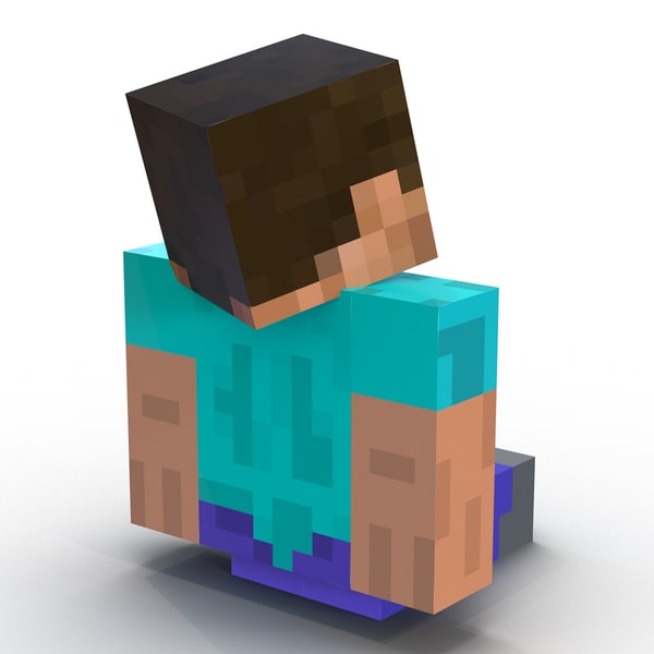 3d max minecraft steve